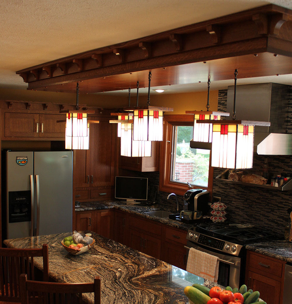 Custom Island light with Seven Mission Lanterns – Mission Studio